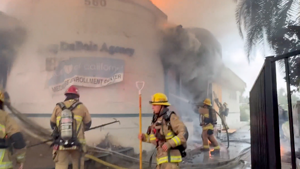 Man found dead after fire inside San Bernardino commercial building