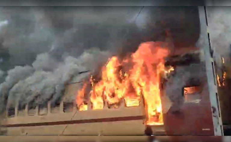 Passenger train catches fire in Bihar, short circuit likely cause