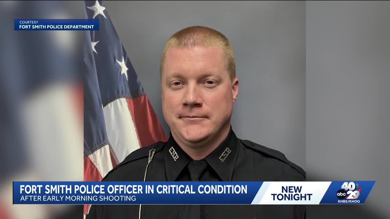 Fort Smith police officer shot in the neck, fighting to survive