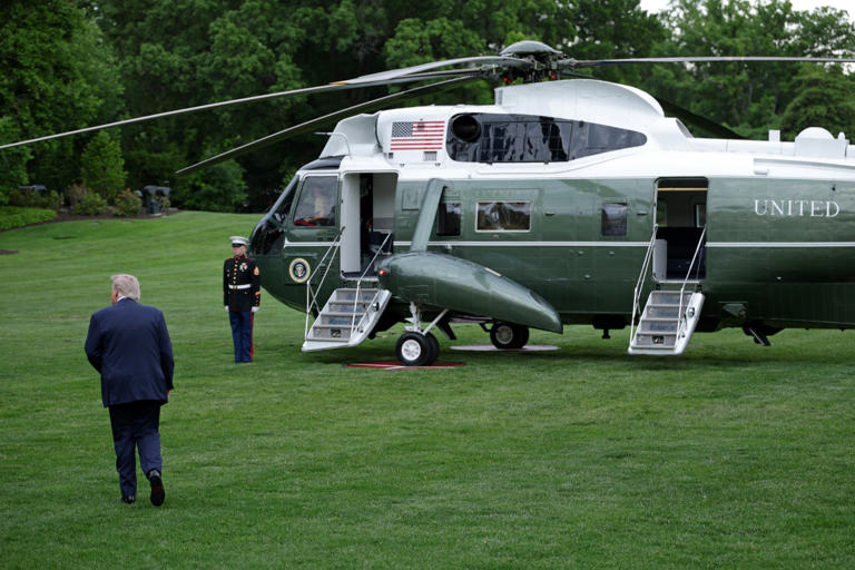 Trump’s latest White House renovation plan: A helipad on the South Lawn