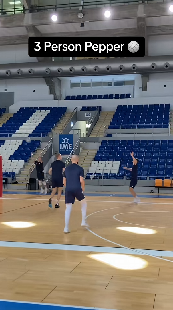 Warm up pepper drill volleyball training session
