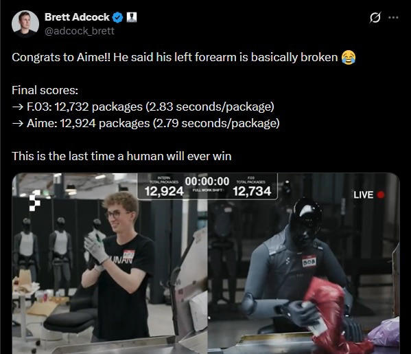 Man 1 machine 0: Intern defeats humanoid robot in 10-hour challenge