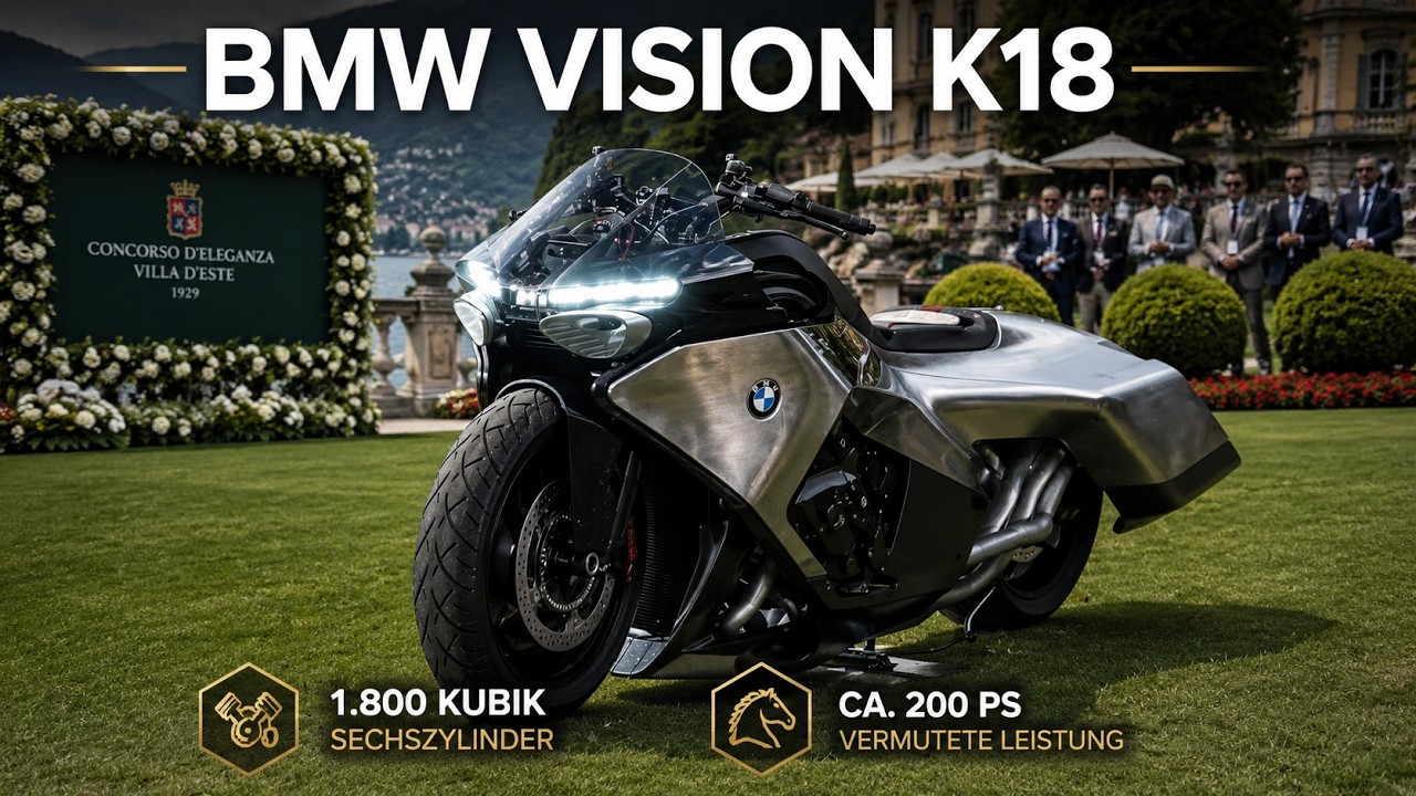 BMW Vision K18: 1.800 ccm Sechszylinder-Conceptbike Luxus-Bagger