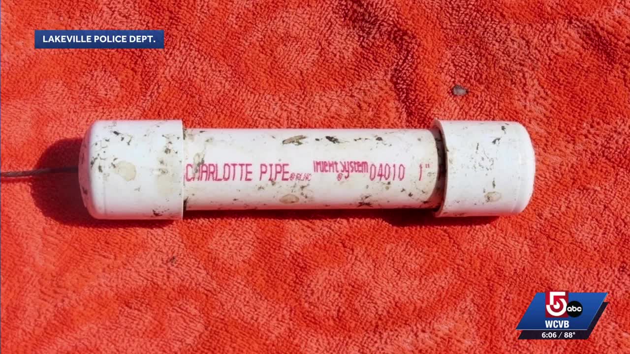 Pipe bomb found in Mass. pond, police investigating