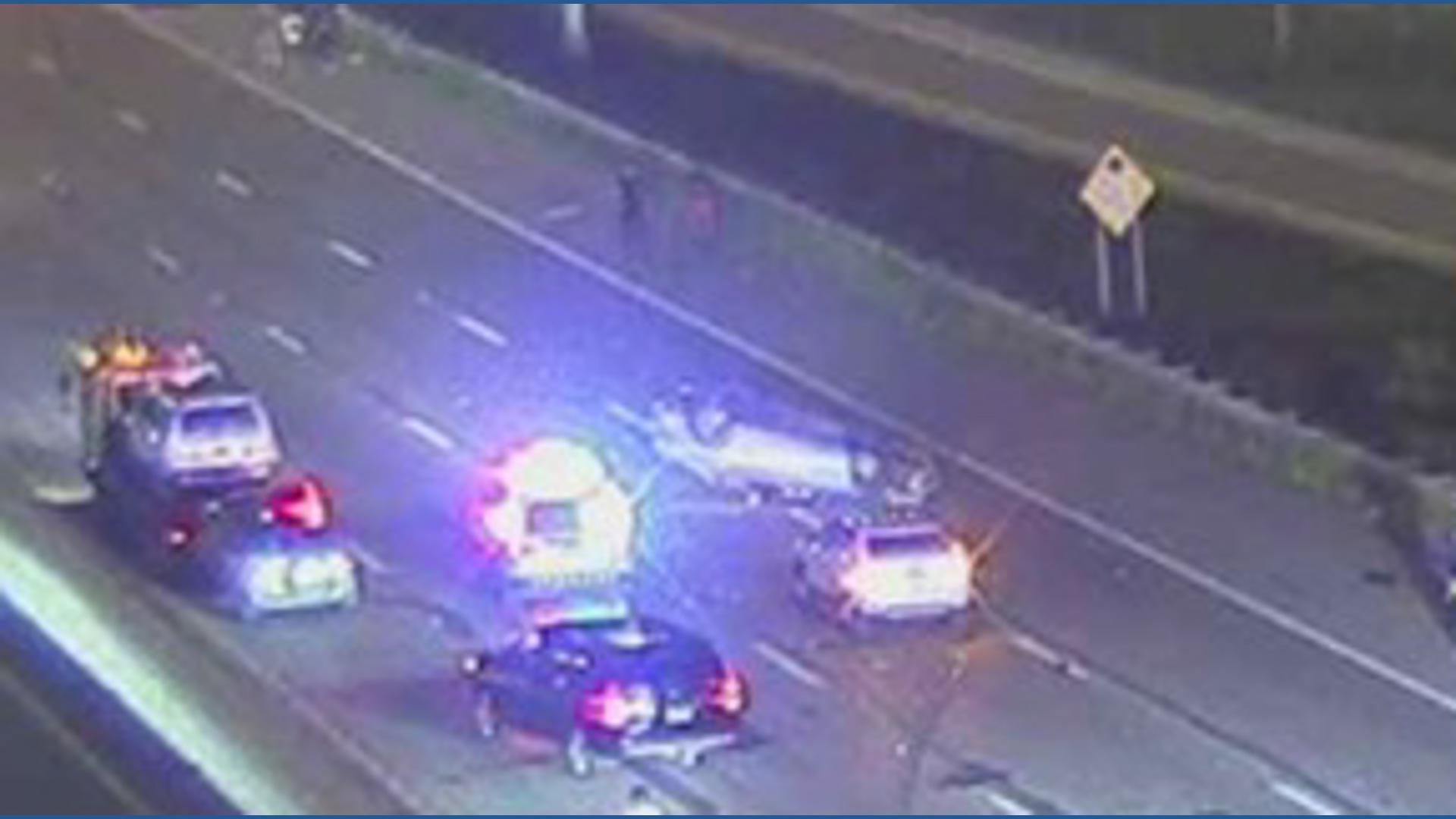 Crash on I-71 south near Spring Street