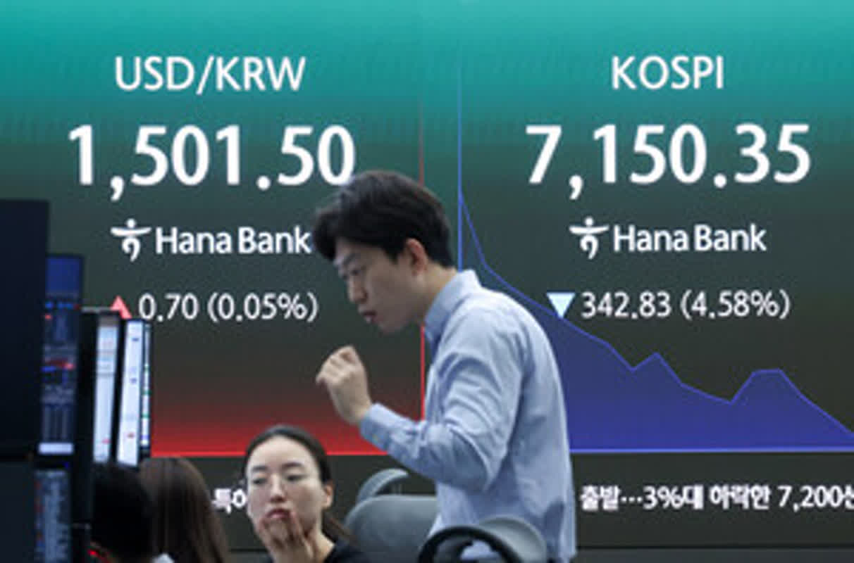 코스피, 장중 4% 빠져 7100선 지지… 매도 사이드카 발동