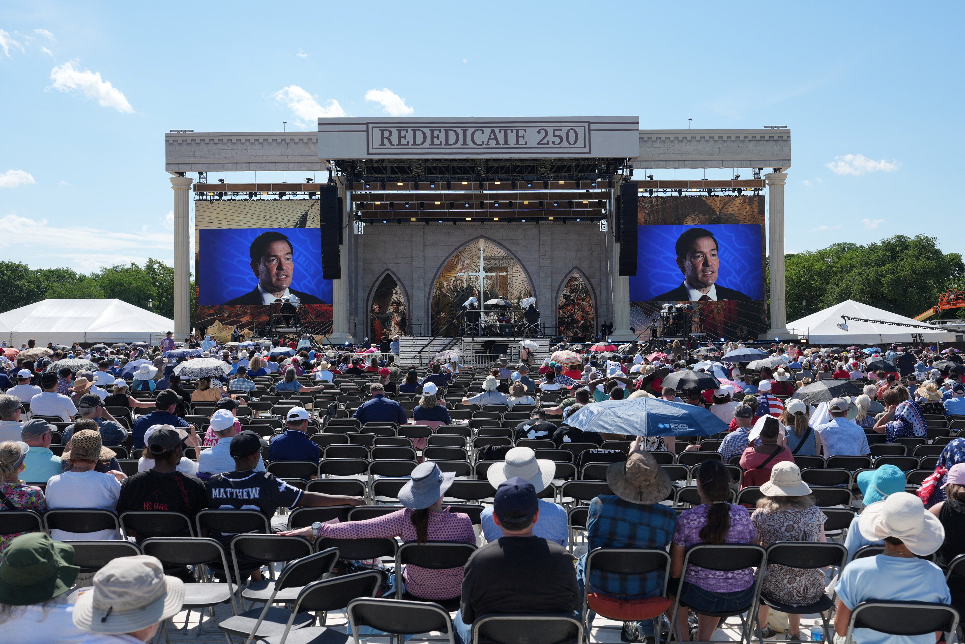 Trump-backed faith event critics decry blurring of church-state lines