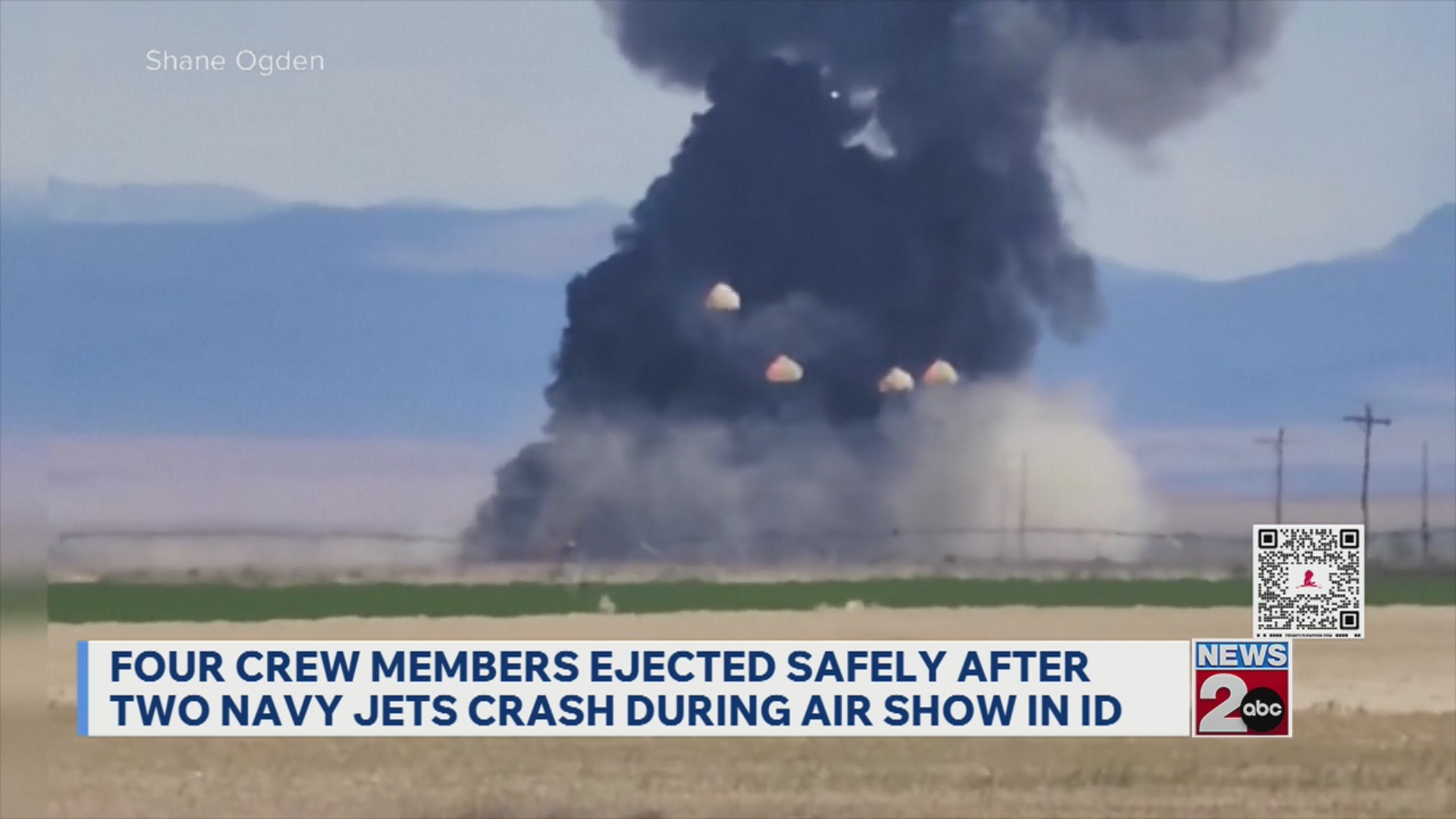 Crews eject after midair collision at Idaho Air Force base air show