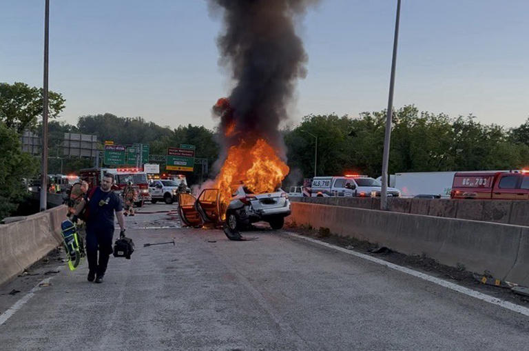 NBC News reporter saves teen driver from fiery crash on Maryland ...