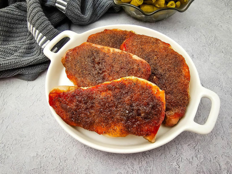 Old-fashioned brown sugar and ketchup pork chops