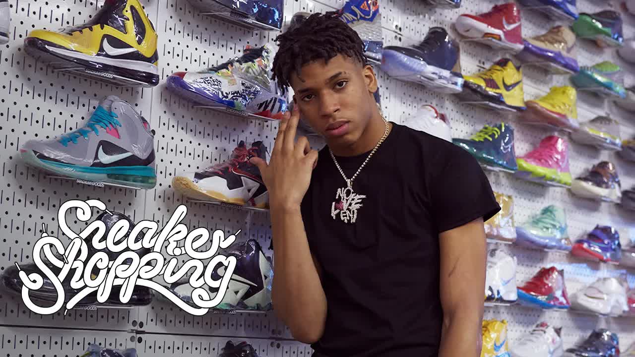 NLE Choppa goes sneaker shopping with Complex