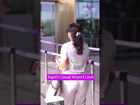 Kajol airport appearance in simple casual outfit