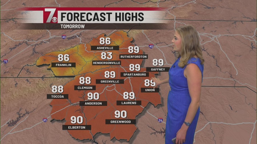 Hot and sunny skies before storm chances end the week