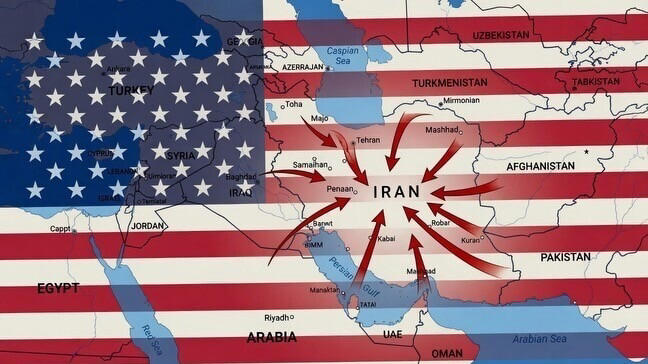Trump's Gulf map with US flag overlay fuels escalation buzz