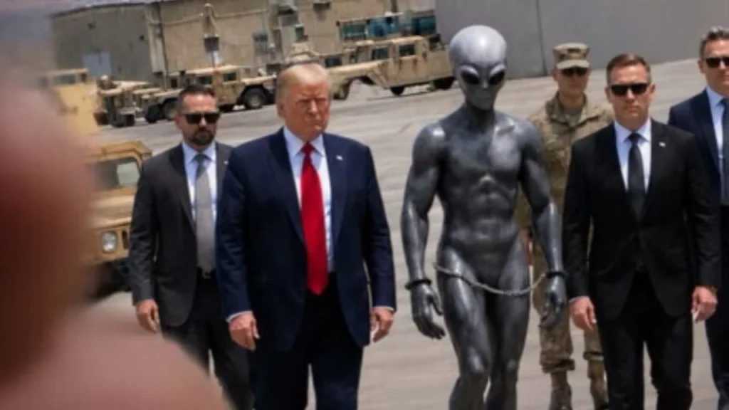 Trump explota doble sentido de 'alien' con imagen de IA