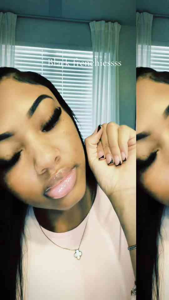 Black French tip nails for a chic manicure