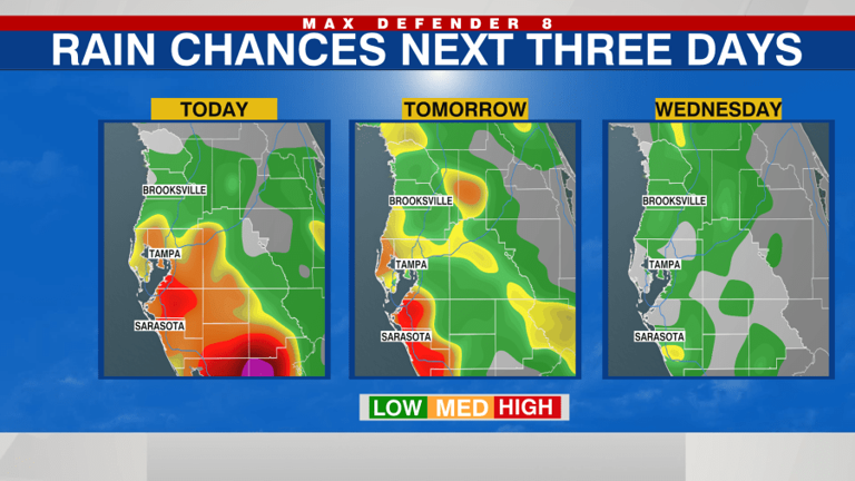 Rainy season pattern in full swing this week
