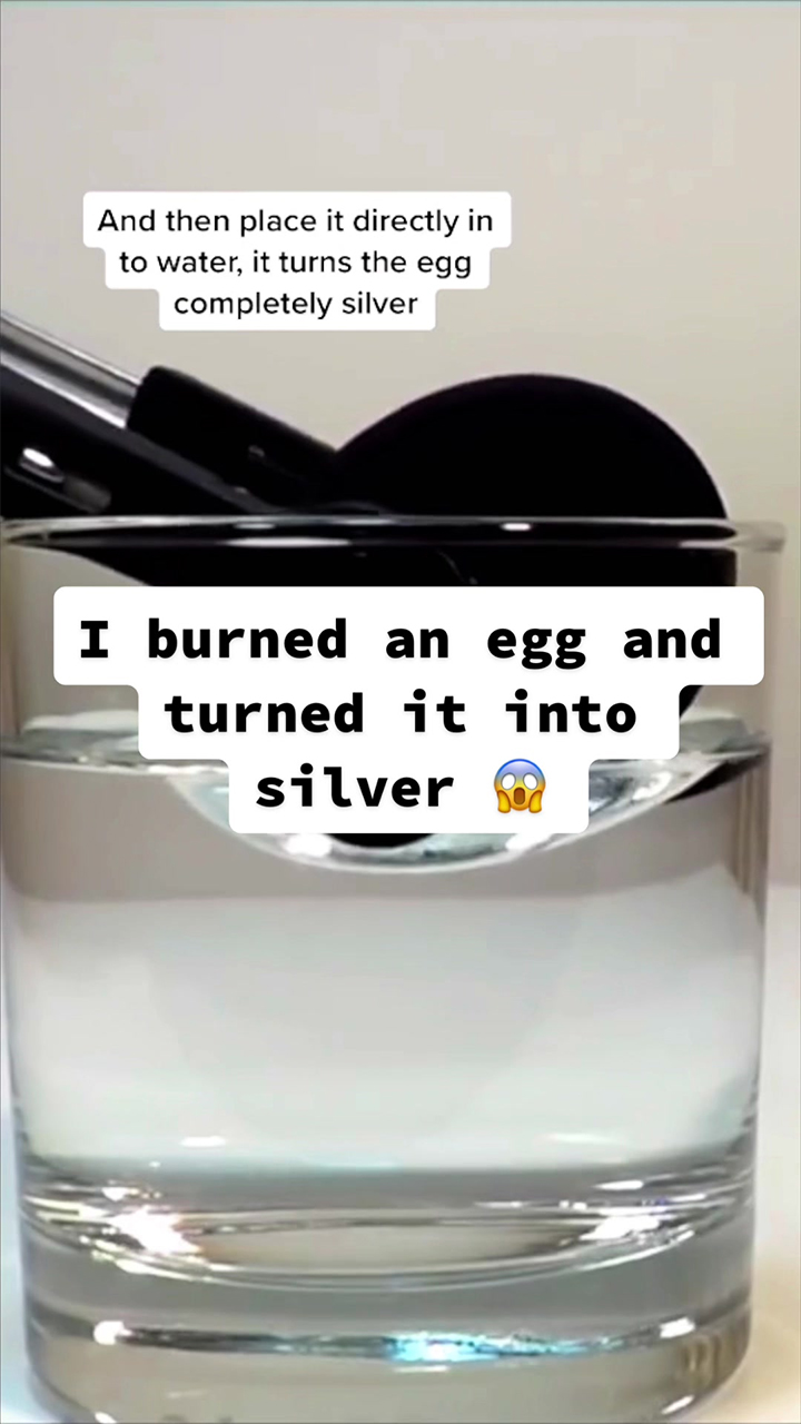 Funny Egg Experiment Fire Turns It Into a Silver-Like Look
