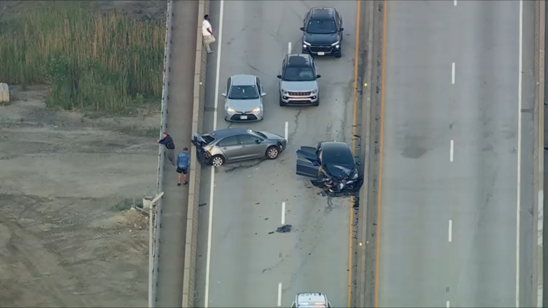 Crash on Platt Bridge snarls traffic in Southwest Philly