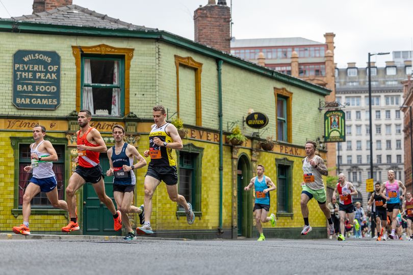 Great Manchester Run 2026 route map for 10k and half marathon