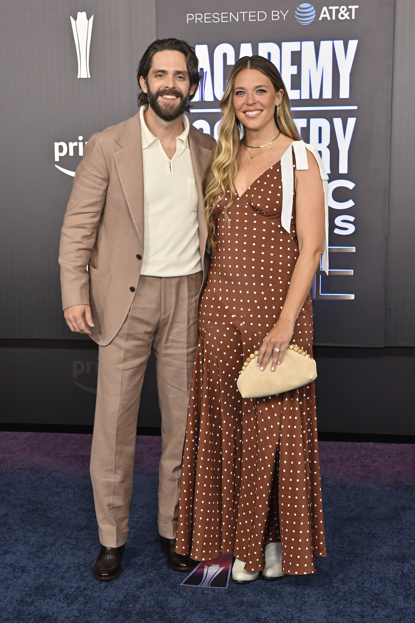 See Thomas Rhett, wife Lauren and more hot couples at 2026 ACM Awards