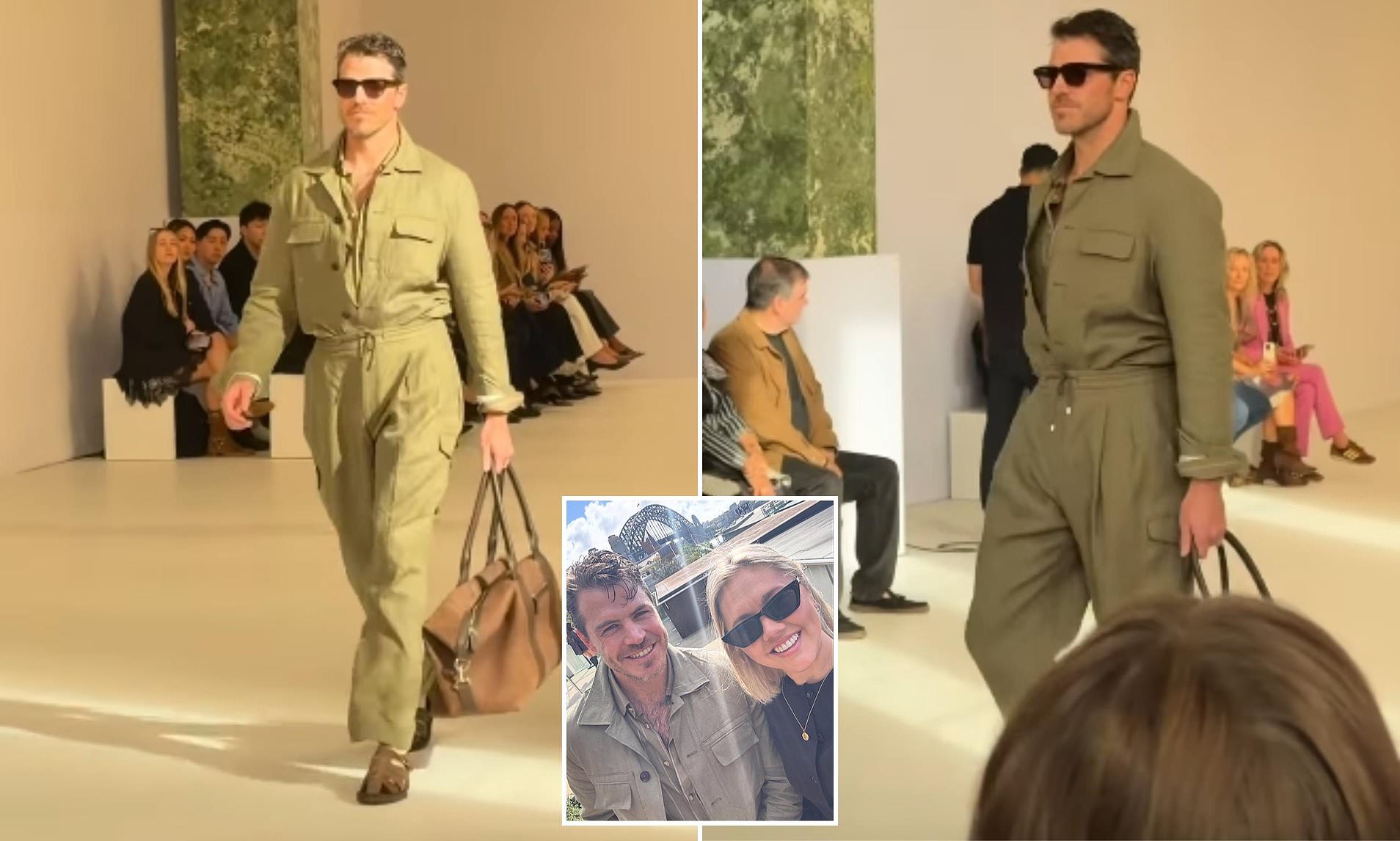 Footy star makes his catwalk debut at one of Australia's biggest ...