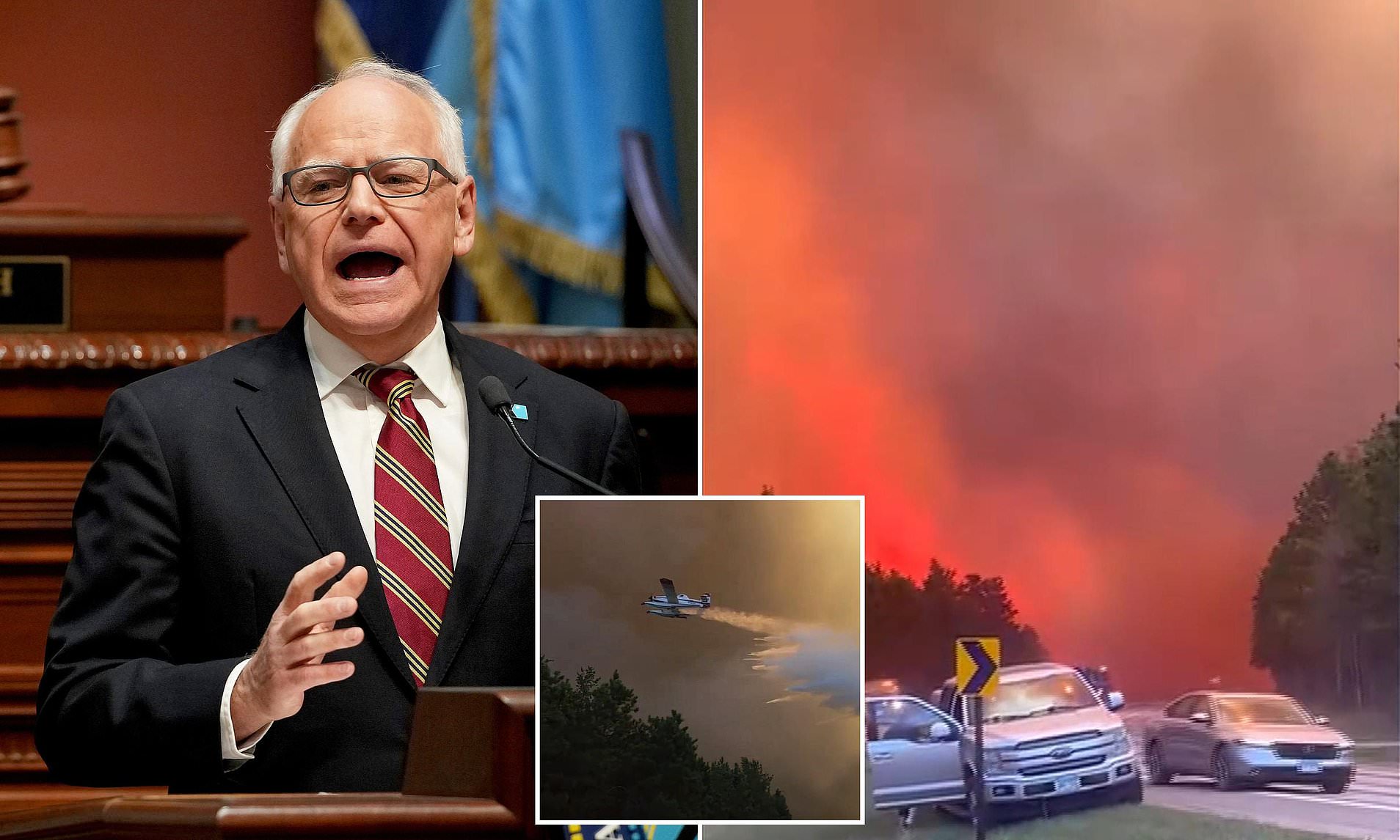Minnesota Gov Tim Walz declares emergency over wildfires, deploys ...