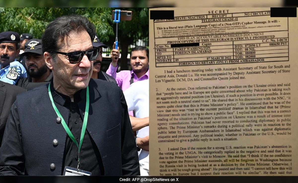 Leaked 'Cypher' shows Pak ousted ex-PM Imran Khan to get US favour