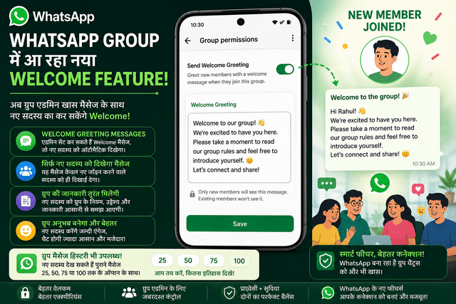WhatsApp testing new welcome message feature for groups to greet new ...
