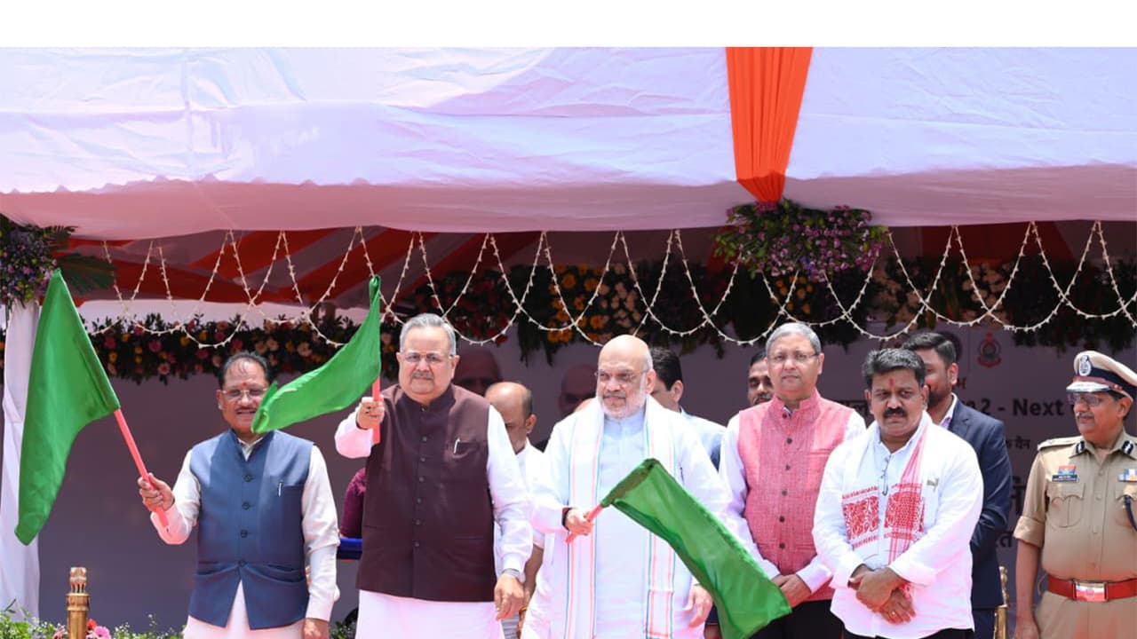 Amit Shah launches CG Dial-112, mobile forensic vans in Raipur