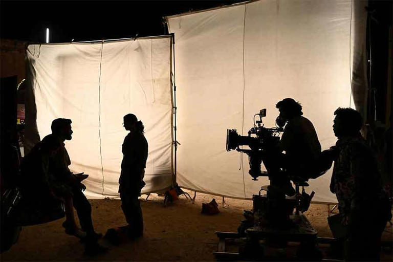 BTS stills: Naga Chaitanya and Meenakshi Chaudhary from the sets of ...