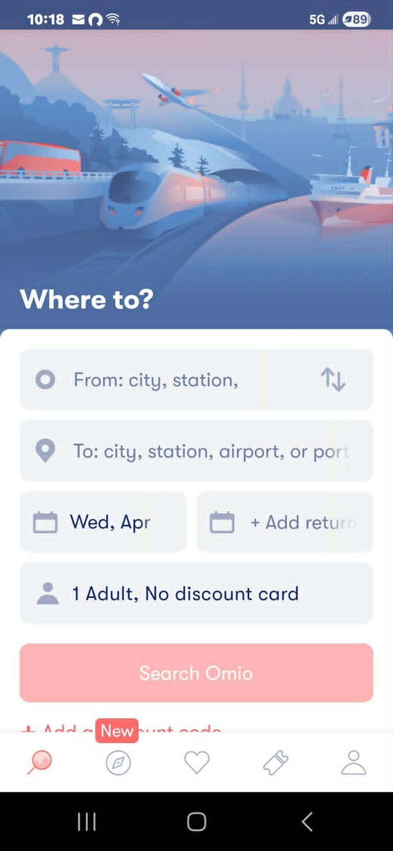Omio app travel tips: First-time users