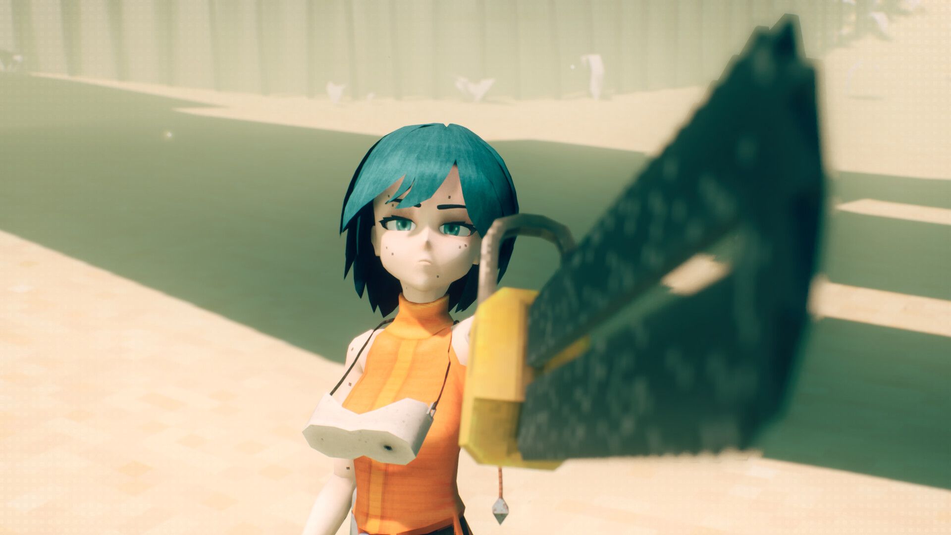 Want to chop up robots and have a cute girl step on you? Play Motorslice
