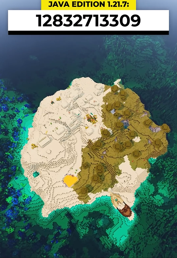 Minecraft shipwreck and village island seed: Survival island with ...
