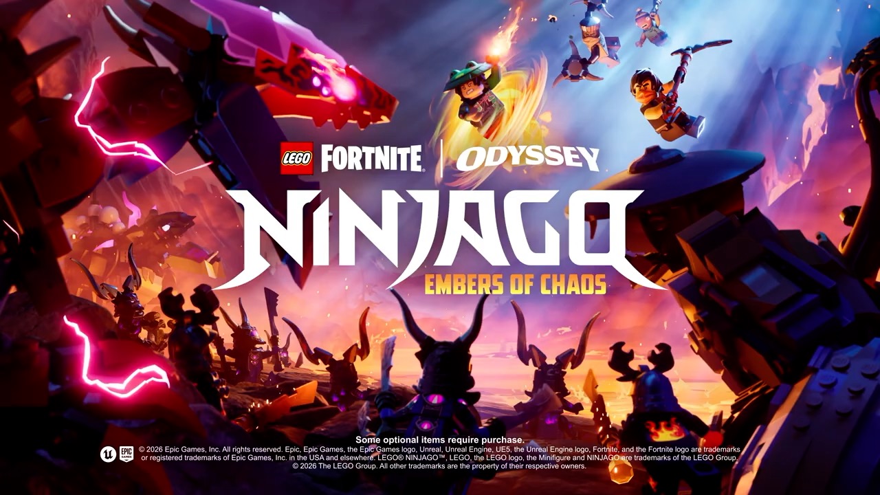 LEGO Fortnite official Ninjago Embers of Chaos gameplay trailer