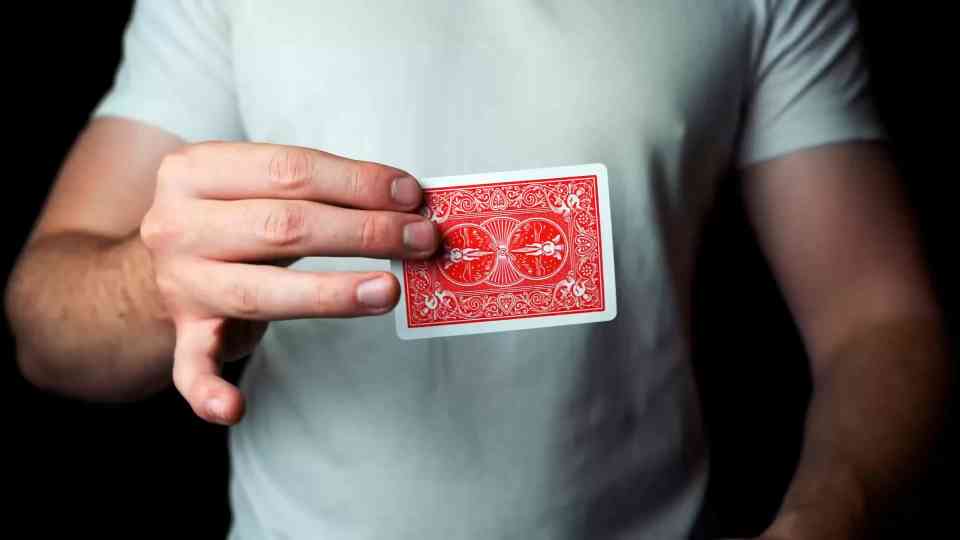 He made the card disappear without moving