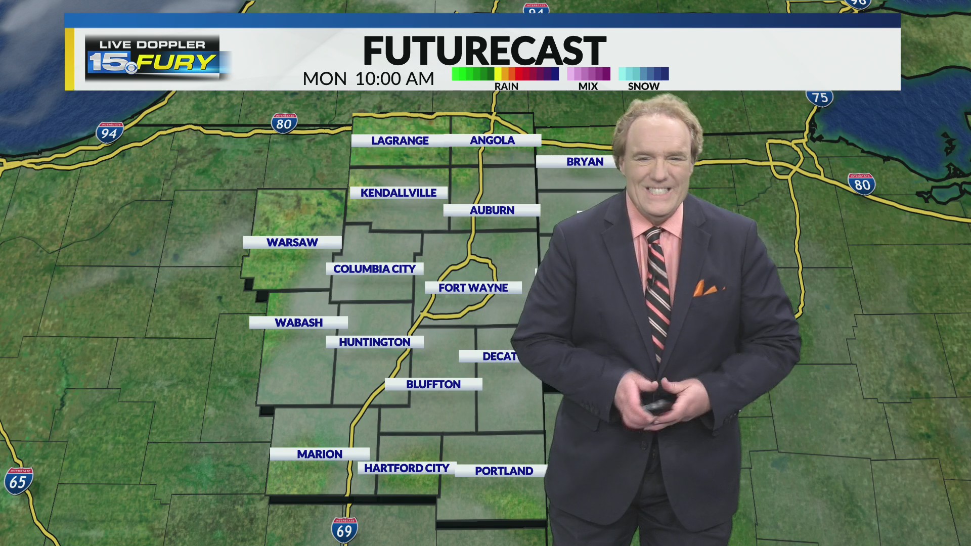 Morning sunshine with afternoon showers and storms