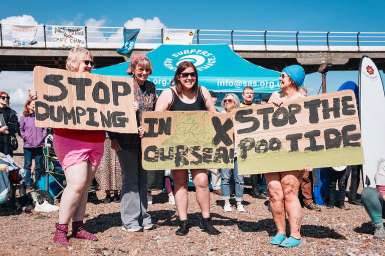 Demonstrators gather in Saltburn as part of national protest to demand ...