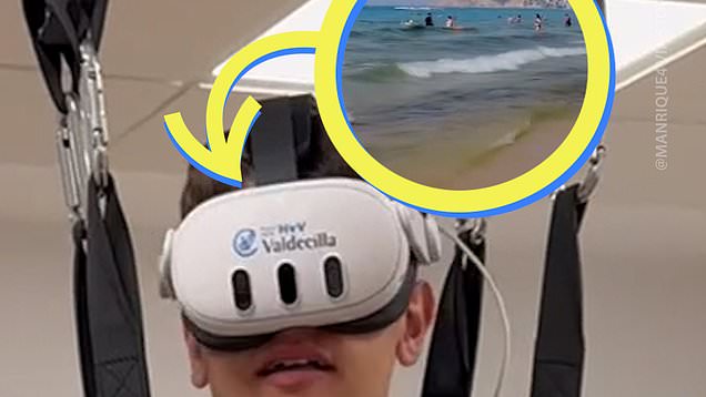 Man with spinal cord injury 'walks on the beach' using VR headset