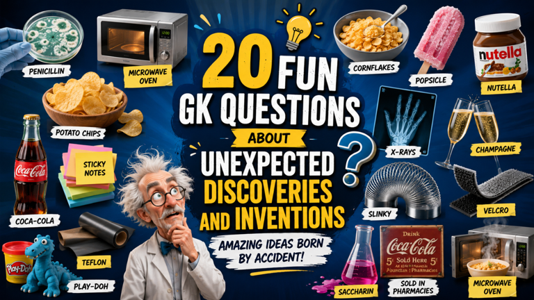 20 fun GK questions about accidental discoveries and inventions