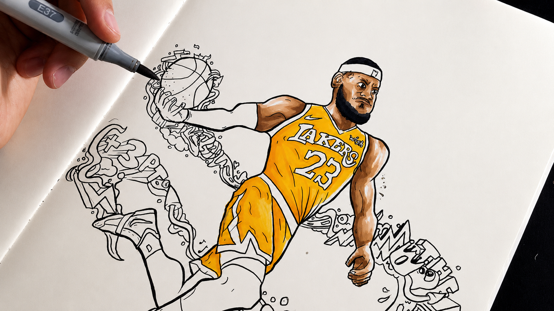 Watch LeBron come alive through doodles