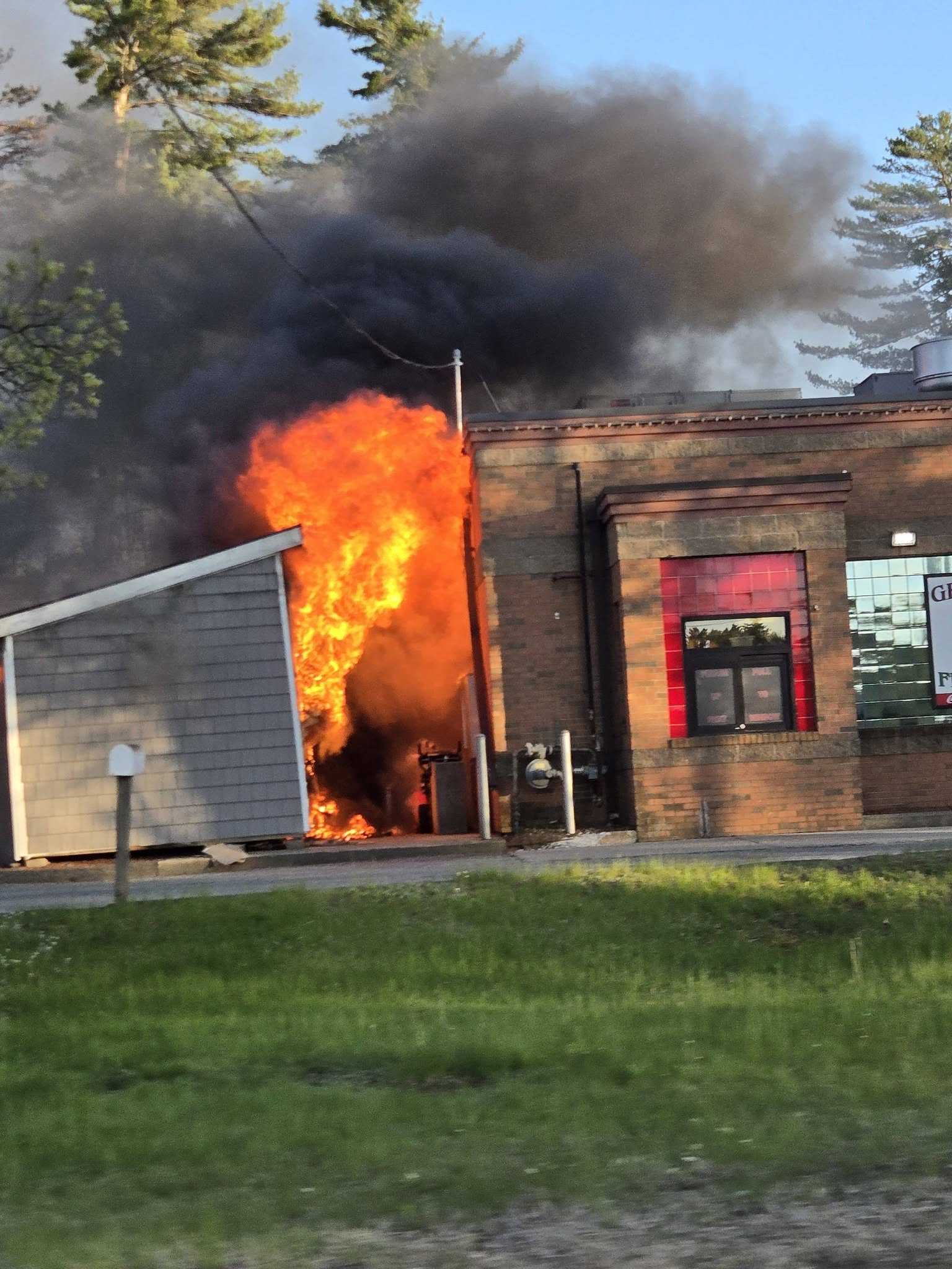 Shed burns at Brunswick restaurant, main building spared from fire damage