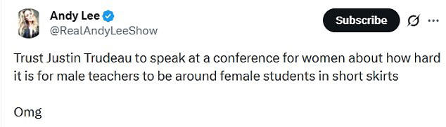 Justin Trudeau makes feminists squirm as he shares story about schoolgirls