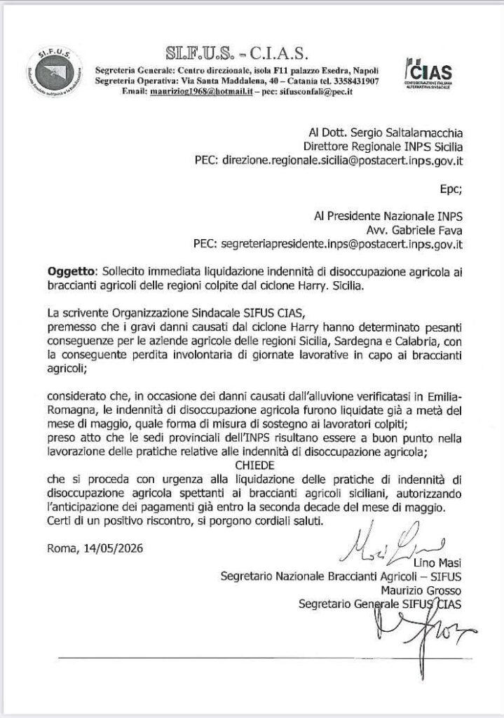 Disoccupazione agricola, pressing sull’INPS: chiesto l’anticipo dei ...