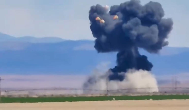 Fighter jets crash mid-air in front of audience before pilots eject