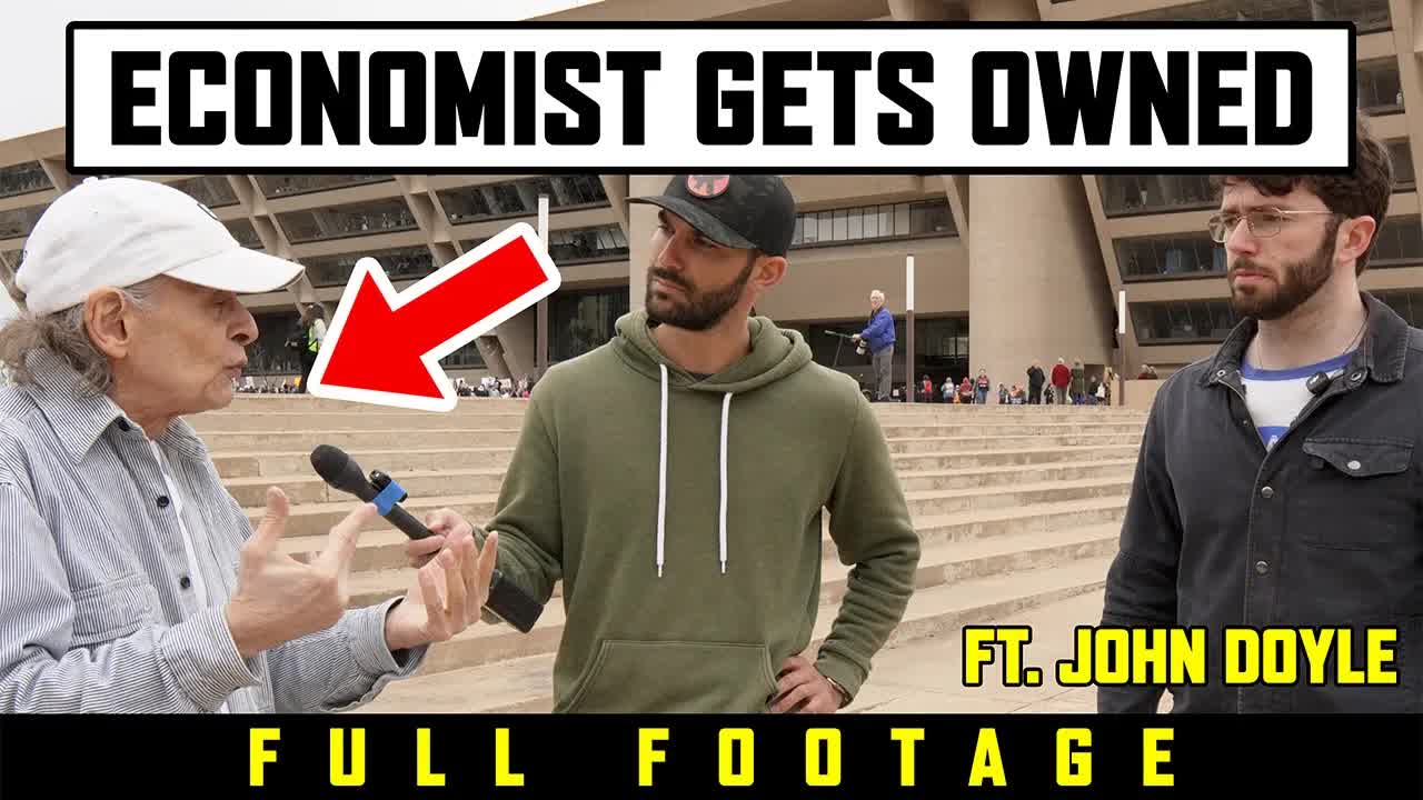 Liberal economist snaps during heated protest interview
