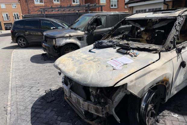 North East home 'petrol bombed' as cars set alight in terrifying ...