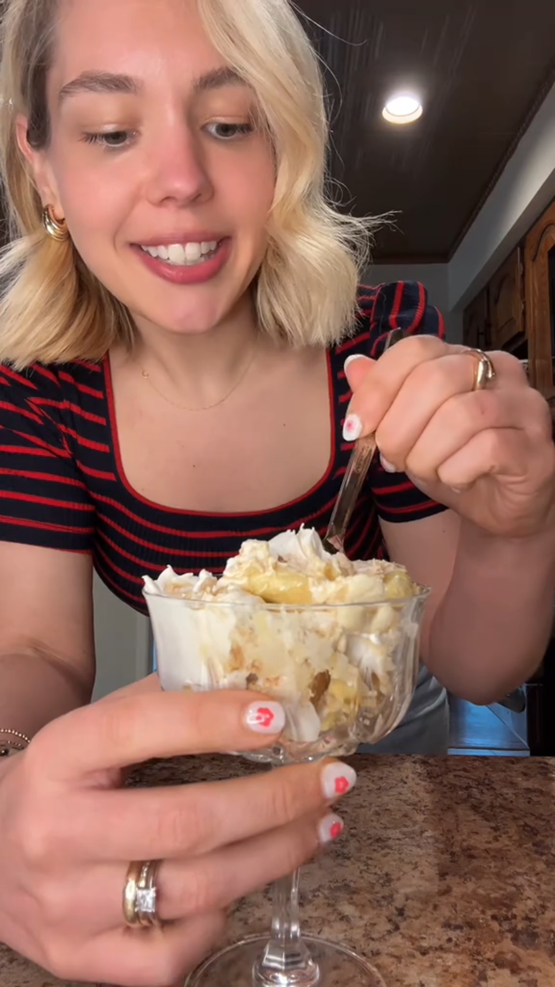 Banana pudding with PB whip and saltines