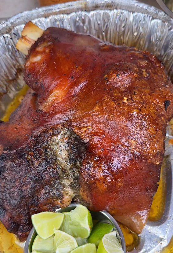 Dominican pernil recipe: Crispy chicharrón pork shoulder with authentic ...