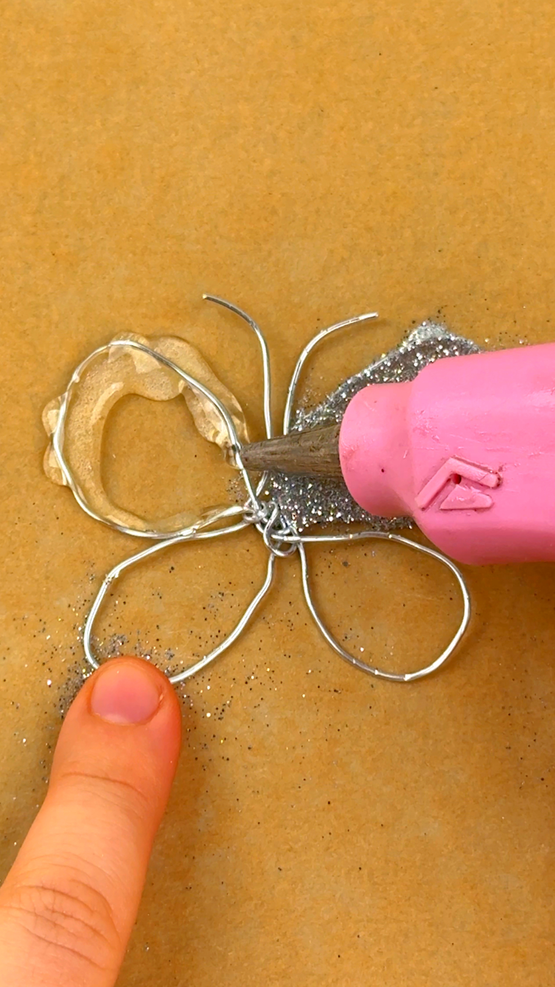 DIY your own silver butterfly keychain